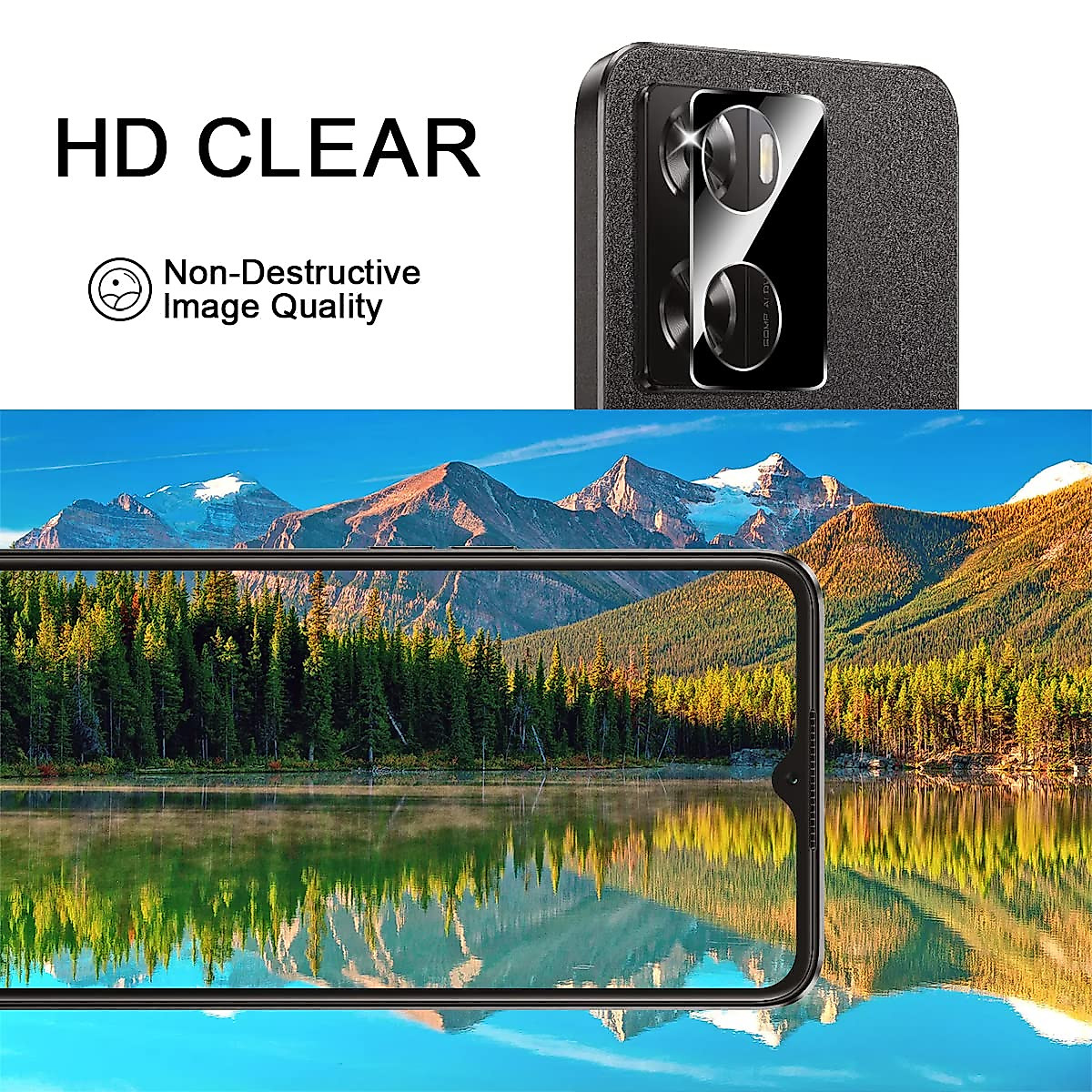 Coolpow 【3+3 PACK】 Designed for Oneplus Nord N20 SE Screen Protector plus One Nord N20 SE Screen Protector Tempered Glass Film, 9H Hardness, Ultra HD, Scratch Resistant, Easy Install, Case Friendly