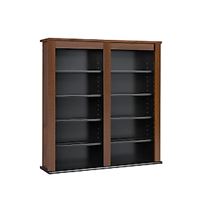 Prepac Double Wall Mounted Storage, Cherry and Black