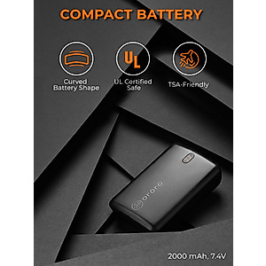 ORORO Heated Gloves Liner for Men and Women, Lightweight Heated Liner Gloves for Riding, Skiing and Arthritis Hands (Black, S)