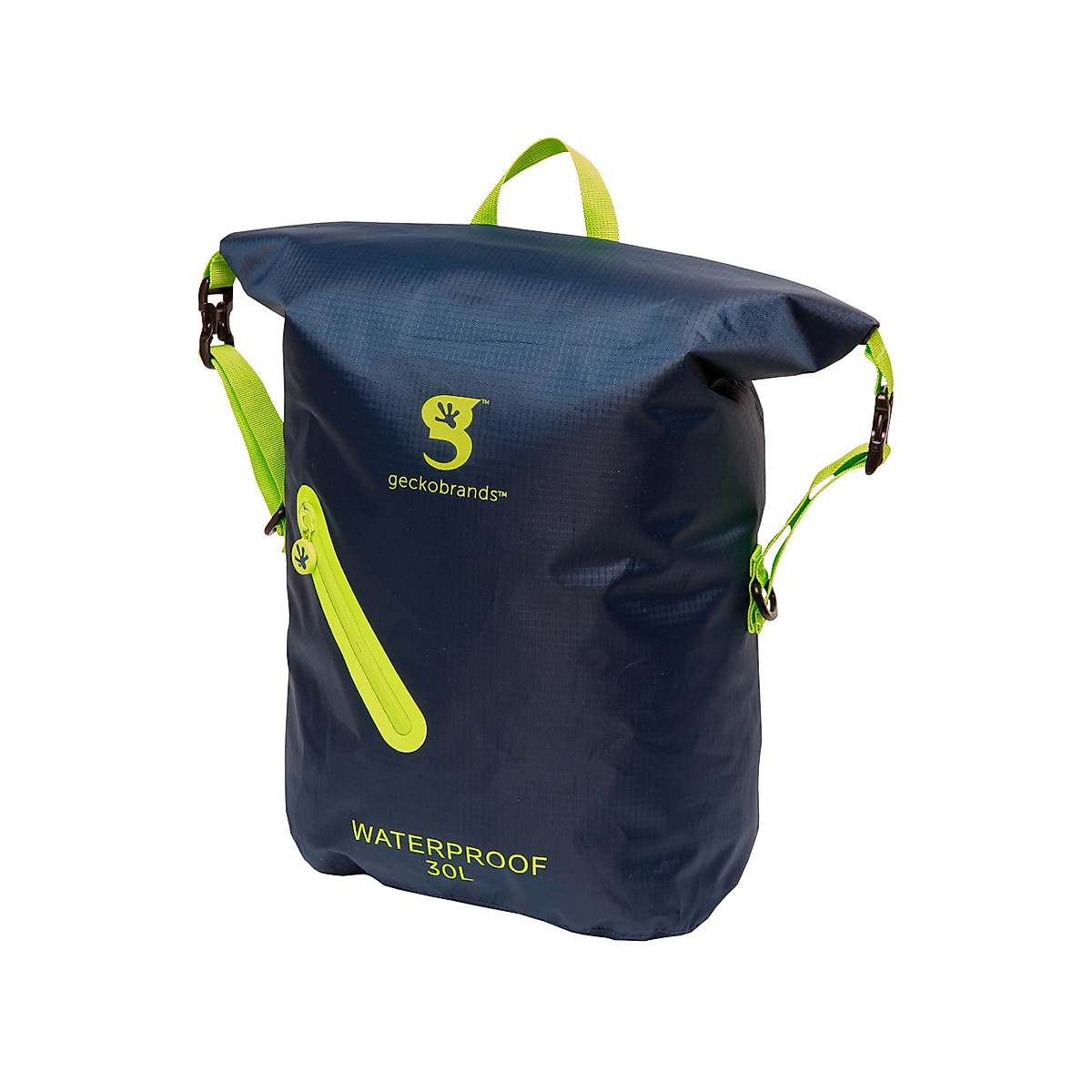 geckobrands Lightweight 30L Waterproof Backpack - Lightweight Watertight Outdoor Bag Hiking Traveling Light Water Activities