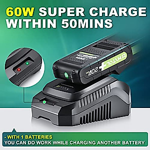 MYTOL 24-Inch Electric Hedge Trimmer Cordless, 2600SPM 20V Dual-Action Fast Cutting Bush Trimmer, 11/16” (0.7 in) Cutting Capacity, 2.0Ah Battery & 60W Fast Charger Hedge Clippers