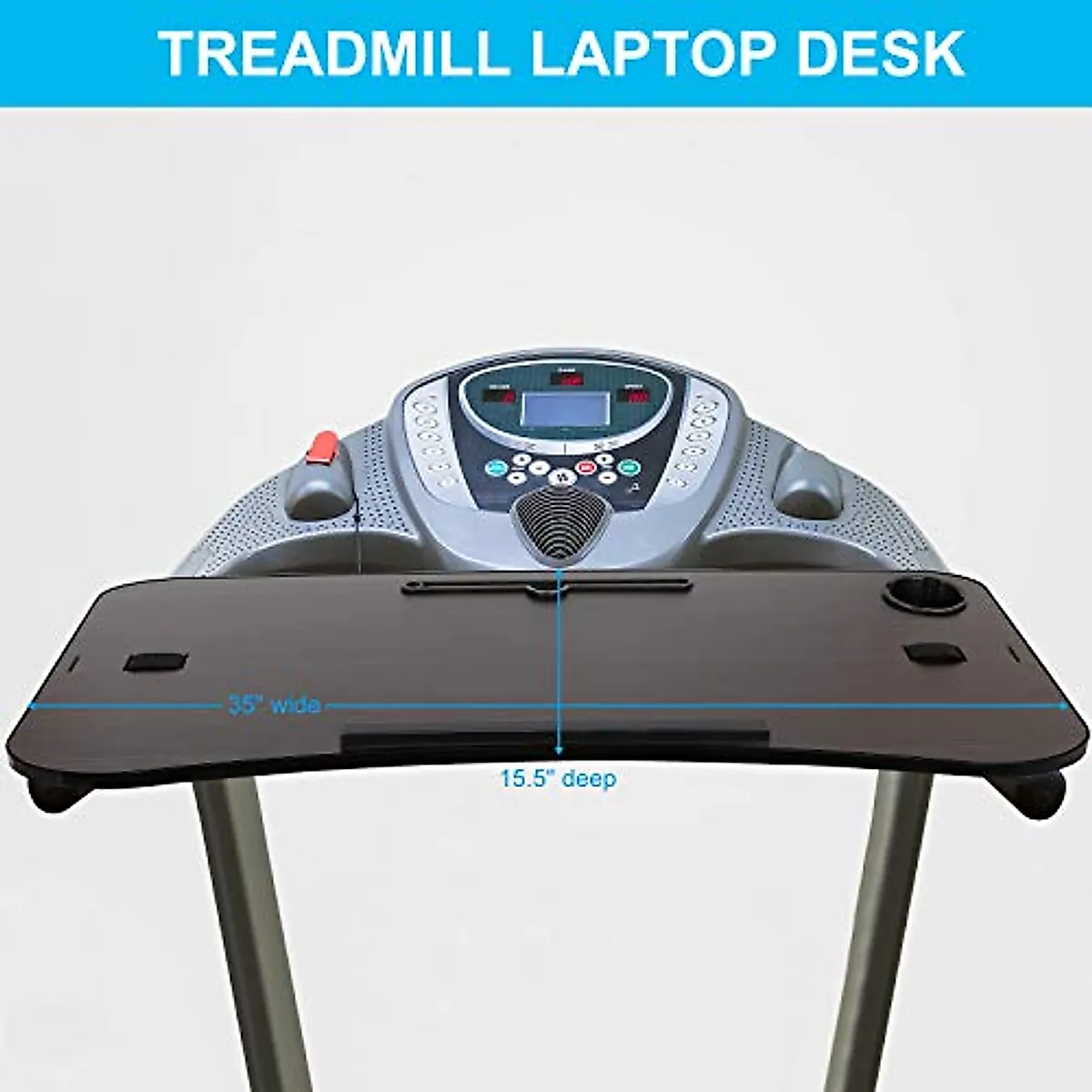 Treadmill Desk Attachment,Treadmill Laptop Desk,36 inches Ergonomic Platform, Big Treadmill Tray for Notebook/Laptop, Workstations for Treadmill Handlebars with Tablet Holder,Cup Holder