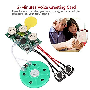 120 Seconds DIY Greeting Card Chip, Recordable Voice Sound Chip Module, Built-in Button Battery for Gift Boxes, Invitations, Handmade Products