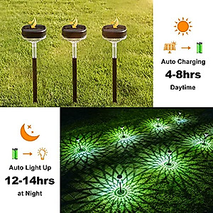 ketive High Bright Solar Pathway Lights Outdoor Garden,Landscape Path Lights, Waterproof Solar Yard Lights,Wireless Outside Garden Lights,Cold White,4 Pack