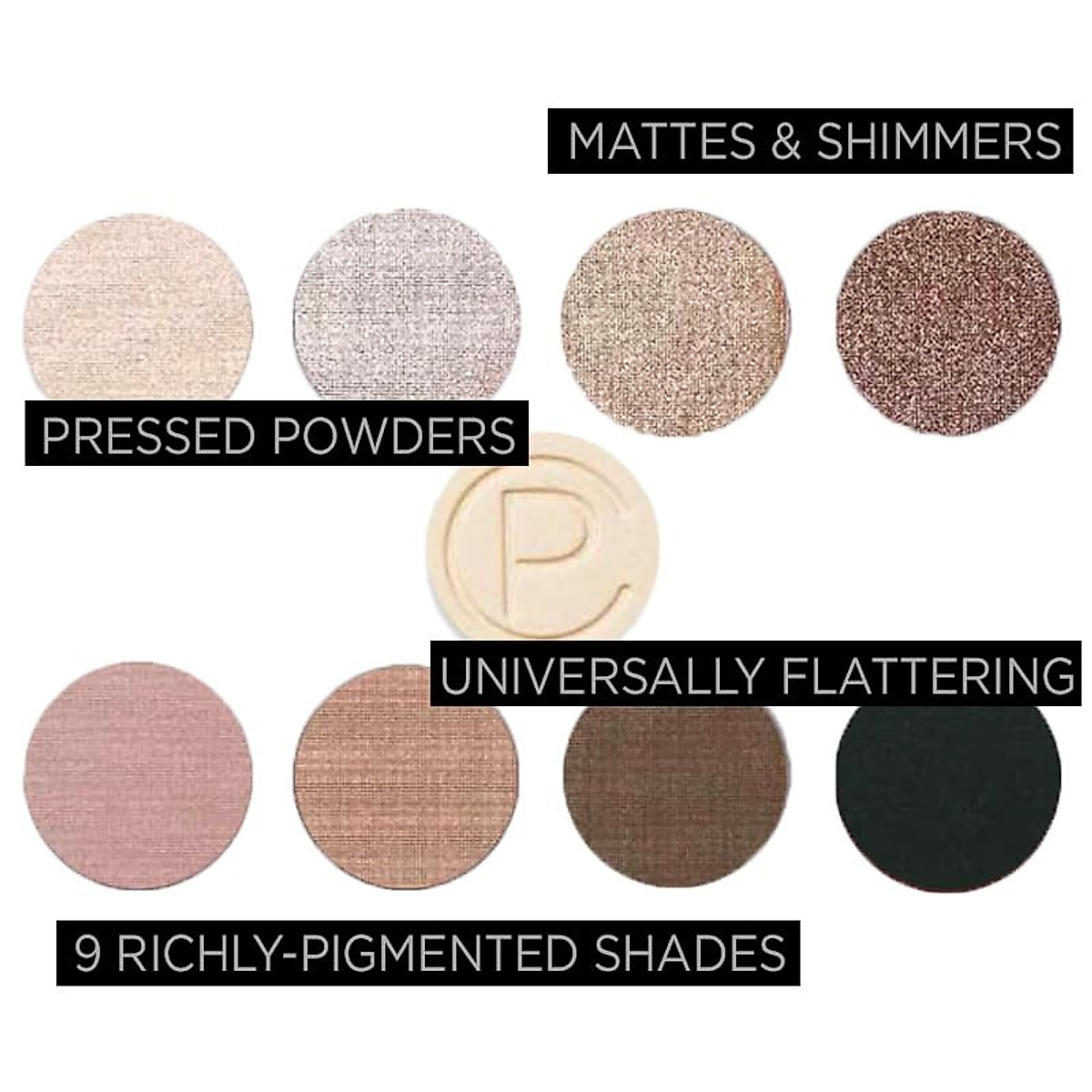 Pure Cosmetics Makeup Eyeshadow Palette, Nude - Nouveau Collection, Neutral Ultra-Pigmented Pressed Powders - Matte & Shimmer Colors, Long-Lasting, Blendable & Mineral Based- Talc-Free & Paraben-Free