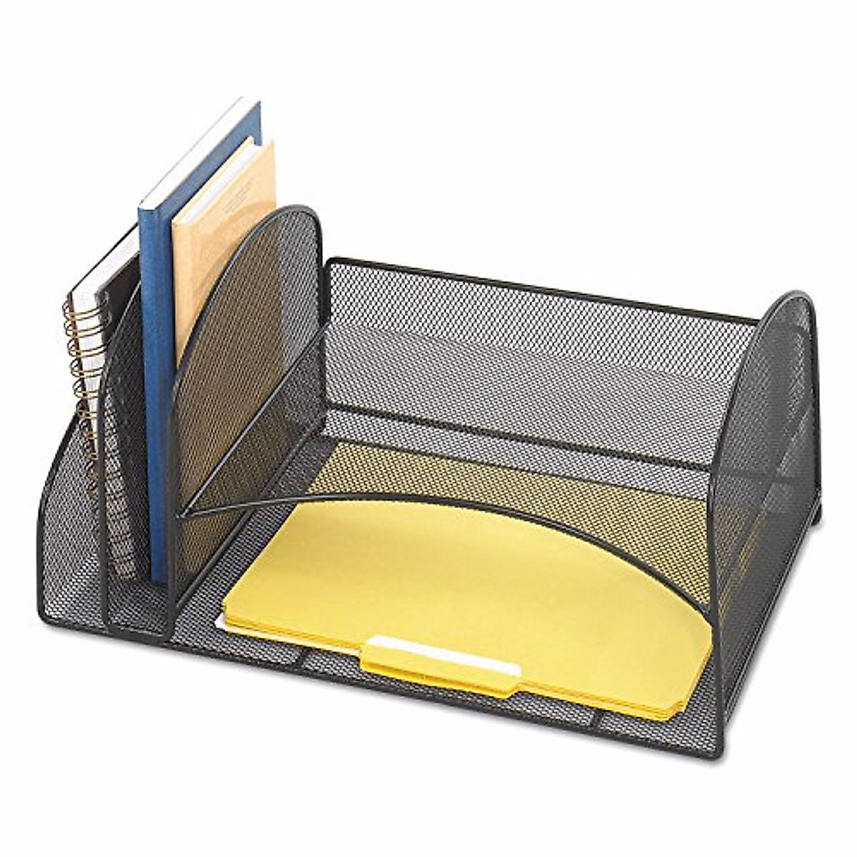 Safco 3264Bl Desk Organizer Two Vertical/Two Horizontal Sections 17 X 10 3/4 X 7 3/4 Black