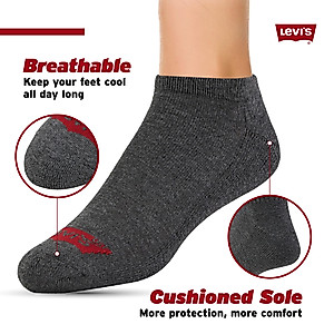 Levi's Mens Socks 10 Pairs Crew Low Cut No Show Quarter Ankle Socks for Men Premium Athletic Men's Socks Size 9-12
