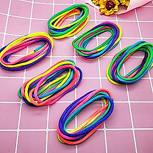 10 Pieces Cats Cradle String Finger Game String String Hand Game Finger Rope 63 Inch Long, Rainbow Color