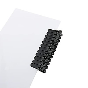 DGZZI 12pcs Earphone Wire Clip Holder for Headphone Earphone, Black Plastic Clothing Clip Fixing Headphone Wire to Keep Earphone/Microphone Cord in Place