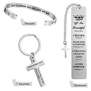 Astrogliter Christian Mothers Day Gifts Christian Gifts for Women, Inspirational Gifts for Women, Birthday Gifts for Women, 7 pcs Religious Gifts Basket for Women Friends Female Sister Mom.