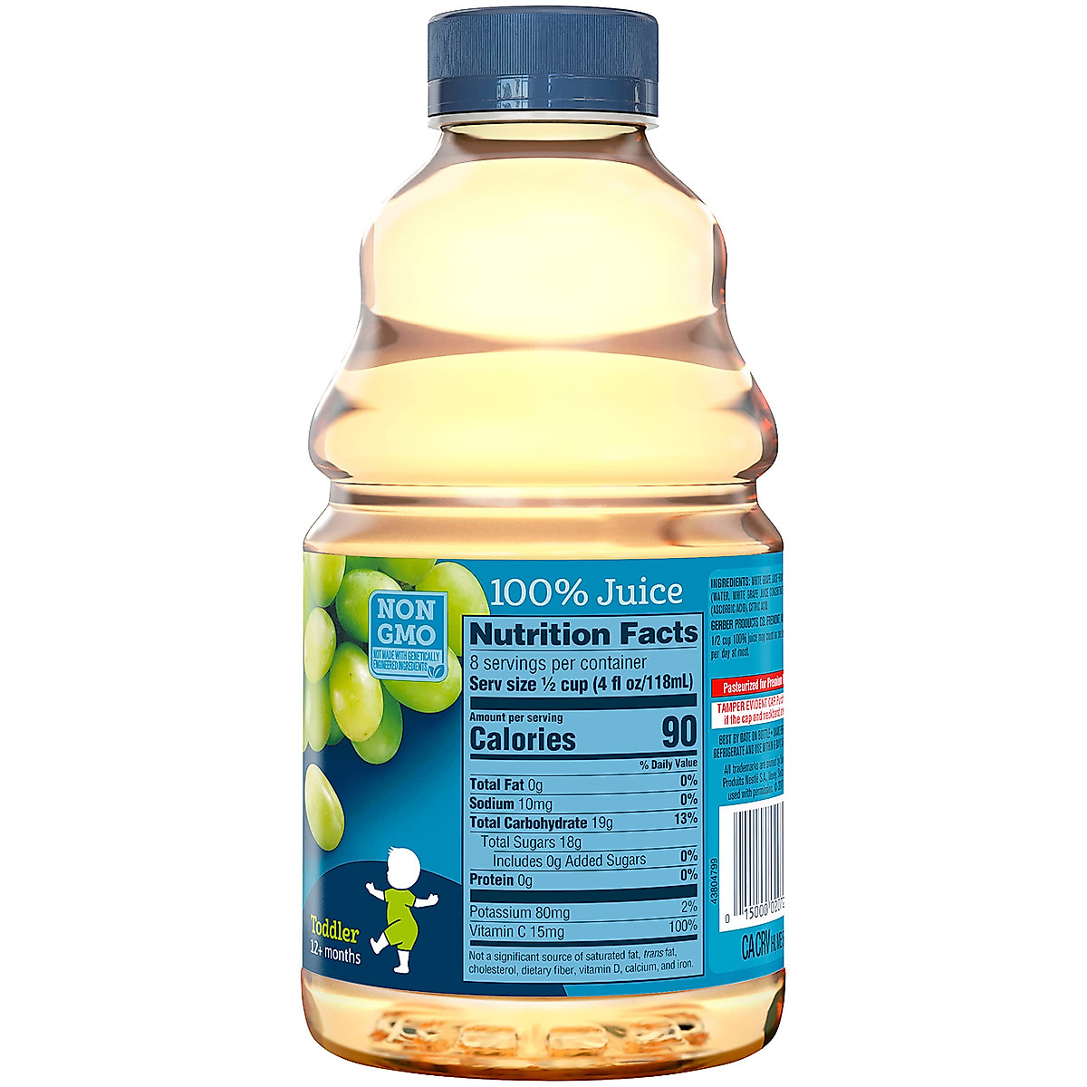 Gerber 100% White Grape Juice, 32-Ounce Bottles (Pack of 6)