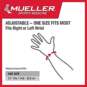 MUELLER Mueller Sports Medicine Night Support Wrist Brace for Sleeping, Black, One Size Fits Most