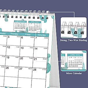 Desk Calendar 2023-2024, Monthly Desktop Calendar, Standing Flip Calendar with Thick Paper(Jan. 2023 - Jun. 2024, 10" x 8.25" ), Academic Year Standing Desk Calendar with Planner Stickers