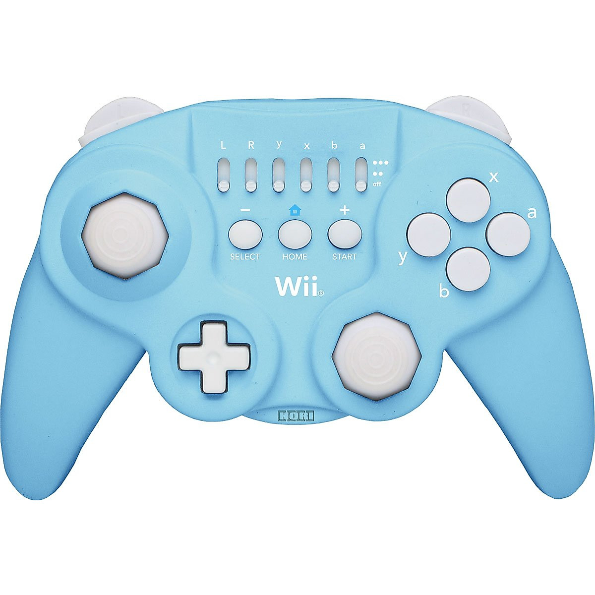 Sky Blue Hori Classic Wired Turbo Controller for Nintendo Gamecube and Wii