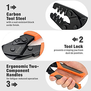 iCrimp Delphi Weather Pack Crimper, Metri Pack Crimping Tool, Wire Crimper for Sealed Weatherproof Automotive Electrical Connectors AWG14 to AWG24