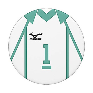 #1 Teal Blue Castle Team Jersey Volleyball Anime Fly Banner PopSockets Grip and Stand for Phones and Tablets