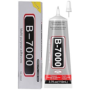3.7oz B7000 Rhinestone Clear Glue for Jewelry Making, 110 ml Multipurpose Adhesive Jewlery Glue for Fabric, Tumblers, Rhinestones DIY Crafts, Nail Art, Makeup, Shoes, Cell Phones, Tablet, Wood