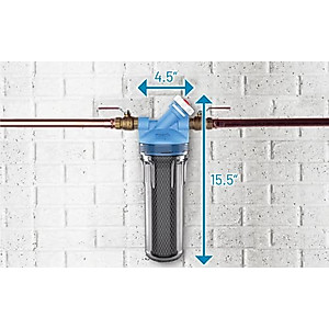 Pentair OMNIFilter U30 Filter System, 10" Premium Standard Water Filtration System with Bypass Valve-in-Head, 3/4" NPT, Includes Clear Housing, T01 Cartridge, Wrench and Mounting Bracket, 5 Micron