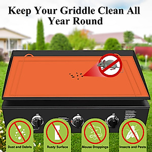 HONSREO 36" Griddle Silicone Mat for Blackstone 36/30/28 Inch, Food Grade Grill Protective Mat Overall Product Dimensions Grill Protector Cover Cuttable and Customizable