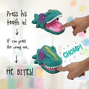 Snappy Dinosaur Dentist Classic Bite Finger Game Dino Toy Funny Family Party Tabletop Board Game with LED Light and Sound