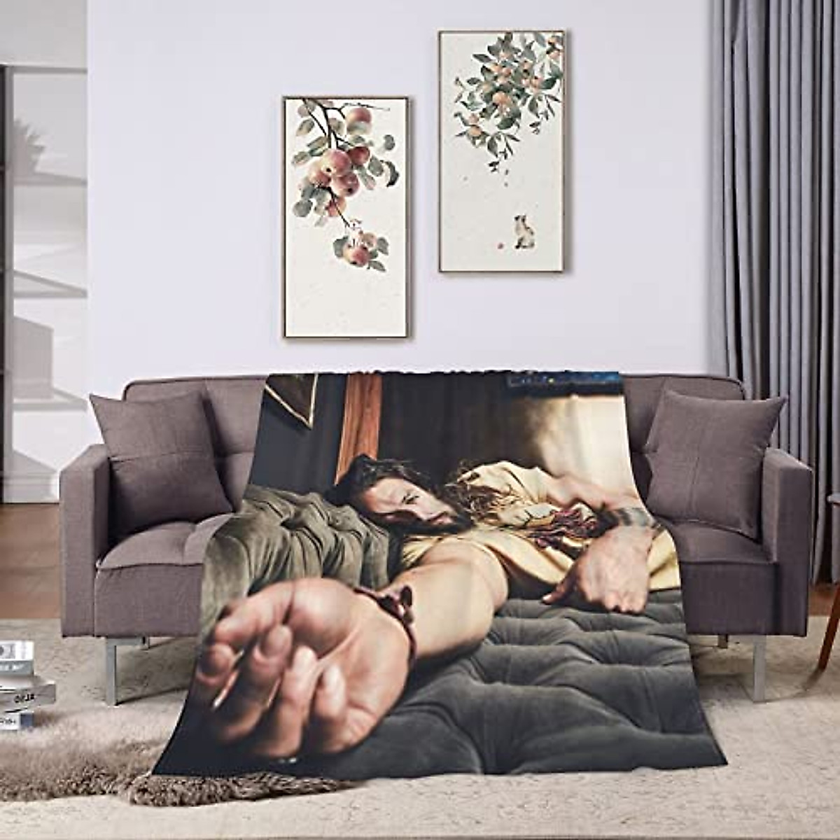 Ultra-Soft Jason Momoa Blanket, Fleece Collage Throw Blankets for All Season, Lightweight Soft Micro Flannel Blanket for Couch, Dorm, Bedding Blankets 50"X40"