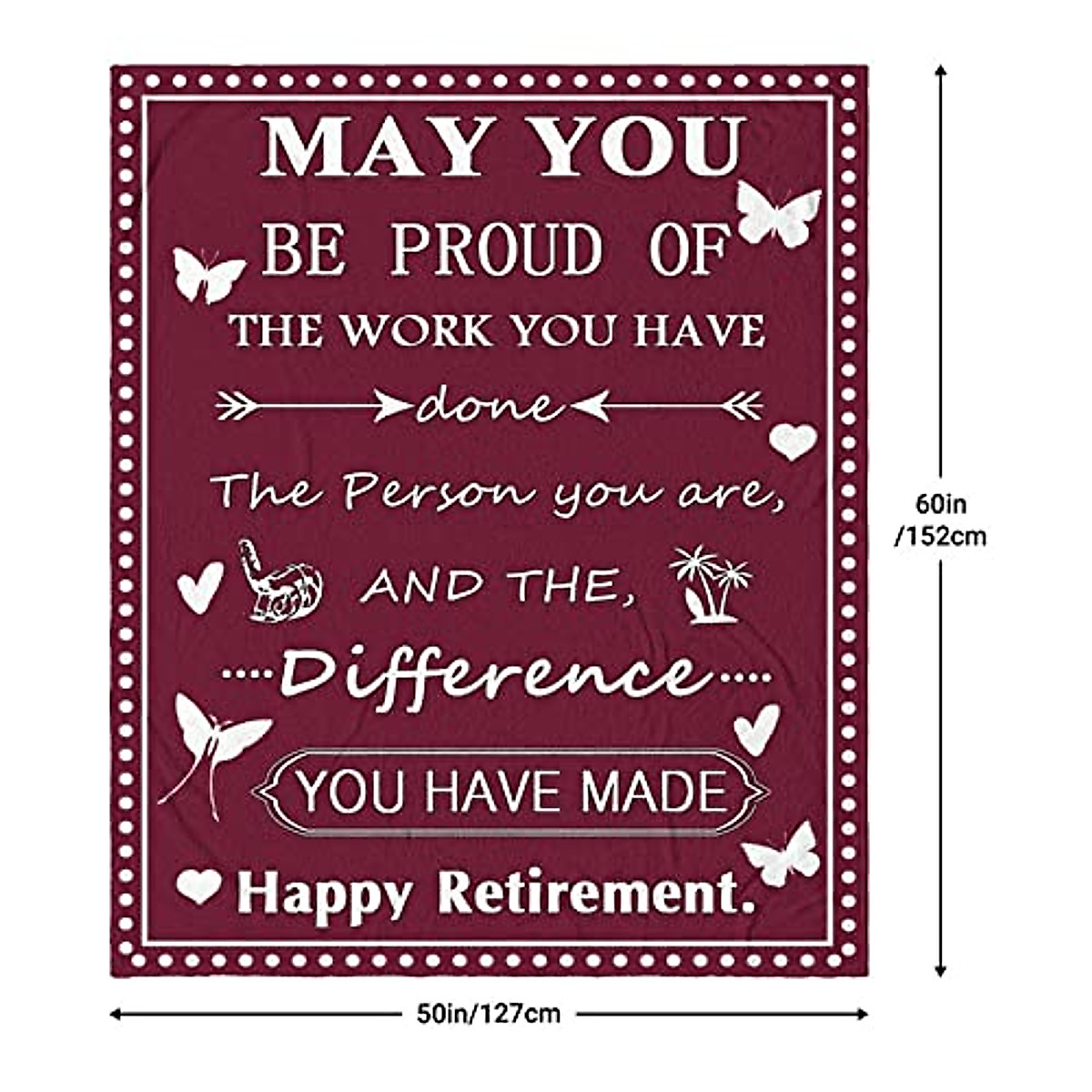Retirement Gifts for Women Blanket,Happy Retired Blanket for Men Women 60"x 50",Boss Coworkers Friend Unique Retirement Farewell Gifts for Parents Grandparents Retirement Creative Blanket