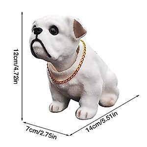 Dog Shaking Head, Resin Shaking Head Dogs, Car Decoration Nodding Dog Ornaments, Car Interior Resin Dog Ornaments, Bobbleheads for Car Dashboard, Dancing Toys Dog, Ornaments Figures Bobble Head