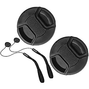52mm Lens Cap Compatible for Nikon AF-S(Not AF-P) DX 18-55mm f3.5-5.6G ED/VR/VR II,AF(Not AF-S) Nikkor 50mm f/1.8D,AF(Not AF-S) 50mm f/1.4D[2 Pack]