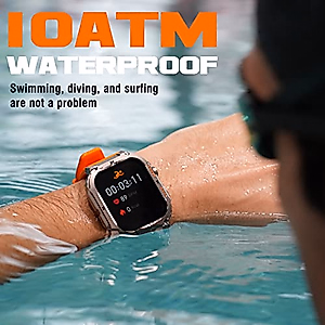 KACLUT Smart Watch,2-inch Utral Large HD Display,100M Waterproof Rugged Military Smartwatch with Bluetooth Call(Answer/Dial Calls) 70 Days Extra Long Battery Life,100+ Sports Modes Fitness Tracker