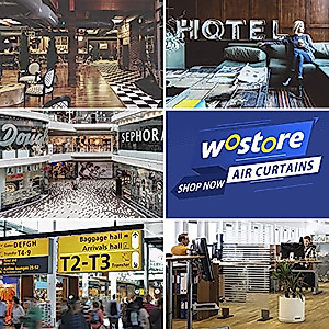 Wostore 36' Air Curtain 3 Speeds Commercial Indoor Industrial Househould Air Fan with Remote Control and Magnetic Door Switch