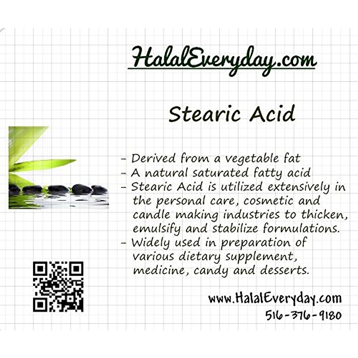 1 lb Stearic Acid White Flakes Food Grade NF/USP - Natural Preservative, thickener, emulsifier and stabilizer for Food, soap, Lotion, Cream