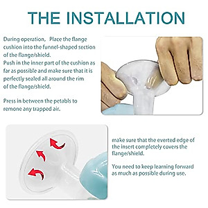 Loveishere Flange Massage Cushions 19mm Compatible with Spectra/Medela 24mm Shields/Flanges Replace Flange Inserts Spectra Breastpump Parts Reduce 24mm to 19mm 2pc