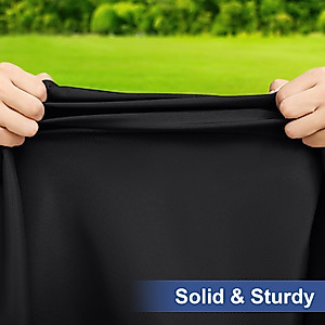 homing 2 Pack Rectangle Table Cloth, Waterproof Polyester Elastic Fitted Tablecloth Fits for 6 Foot Folding Tables, Washable Table Protector for Picnic, Camping, Outdoor, Black