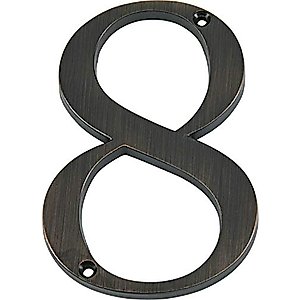 Distinctions 843248 4" Flush Mount House Number 8, No Size, Bronze