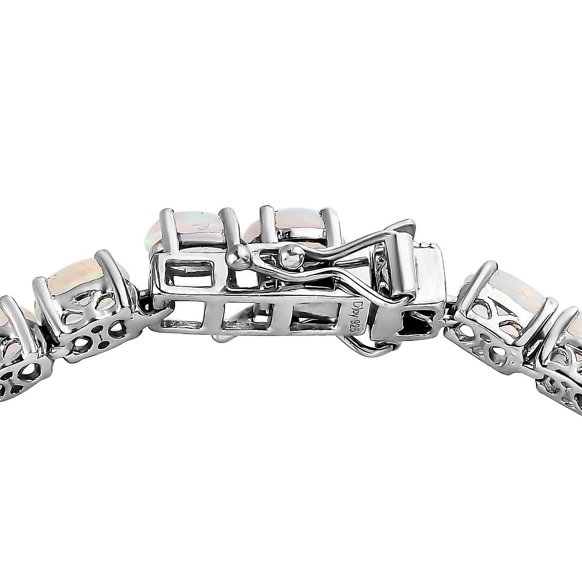 Shop LC White Opal Tennis Bracelet for women 925 Sterling Silver Platinum Plated Birthstone Jewelry Gifts for Women Size 7.25" Engagement Anniversary Wedding Promise Birthday Gifts