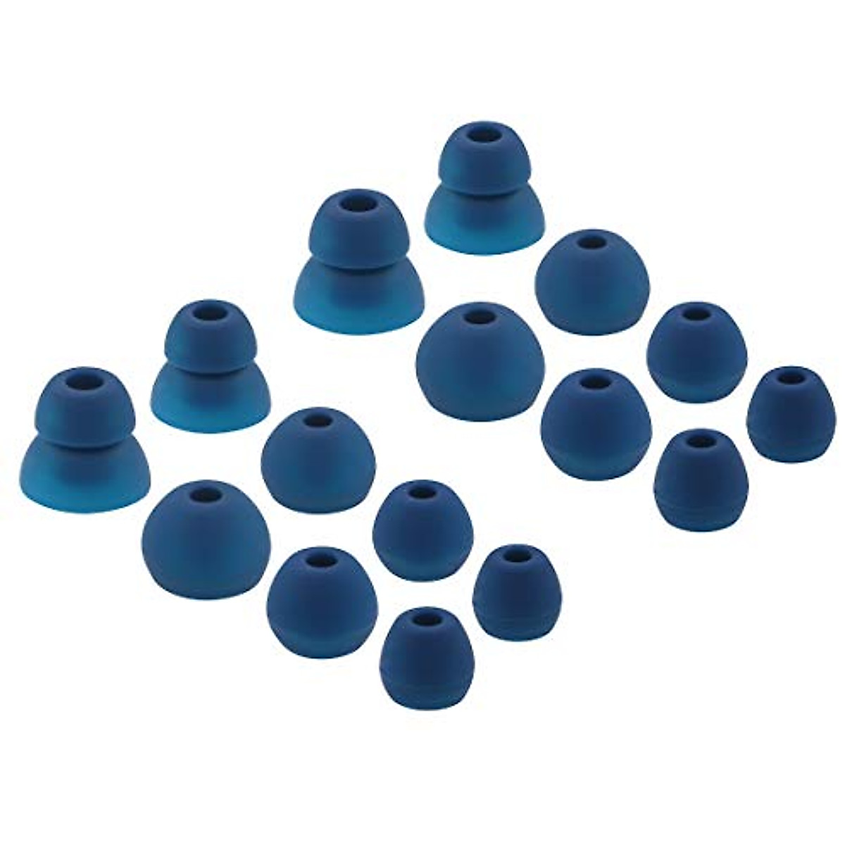 BLLQ Blue Ear Buds Tips EarPads Eartips Compatible with Beat s Flex, Ear tip 16PCS 8 Pairs with 4 Size Options Replacement for Flex , Blue 16