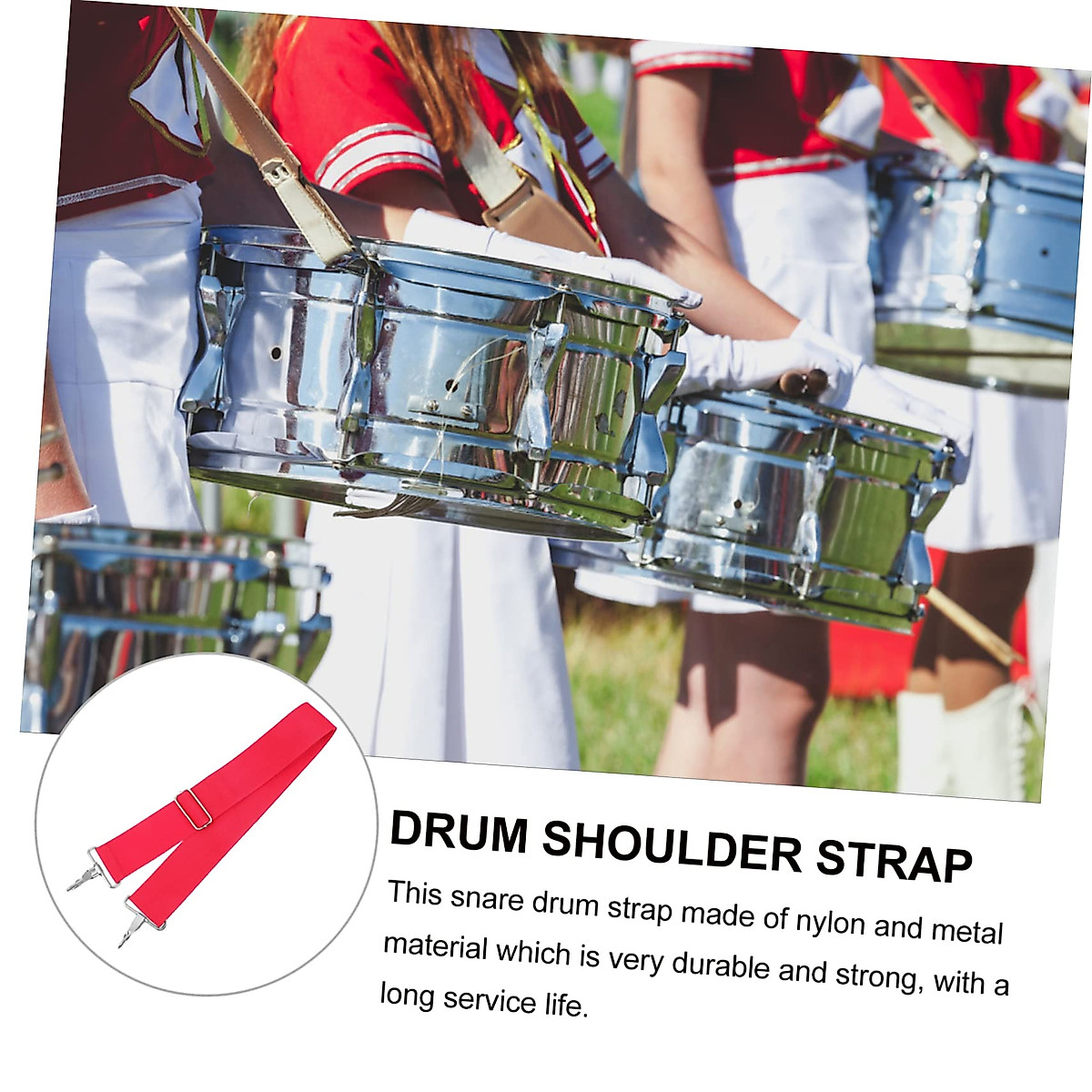 Milisten 1pc Snare Drum Belt Bag Binoculars Camera Sling Practical Snare Strap Drum Neck Strap Replacement Cameras Laptop Camera Shoulder Strap Durable Snare Drum Strap Portable Tape Nylon