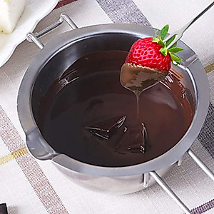 Chocolate Melting Pot, 400ml Stainless Steel Double Boiler Pot Universal Melting Pot for Melting Chocolate, Candy, Soap and Candle Making