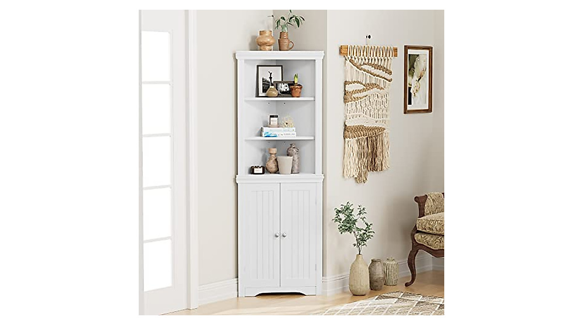 YESHOMY Corner Cabinet Shelves – Space-Saving Storage Solution