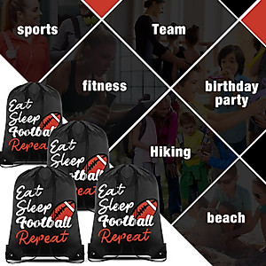 Windyun 16 Pcs Ball Drawstring Backpack Bulk Lightweight Draw String Bags Cinch Bags Drawstring Cinch Sack Tote(Football)