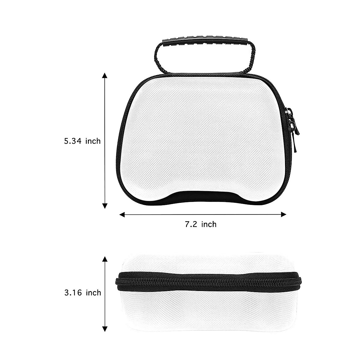 My Genik Controller Holder Protective Case for Sony Playstation 5, Wireless Consoles Carrying Pouch Hard Shell Travel Bag White