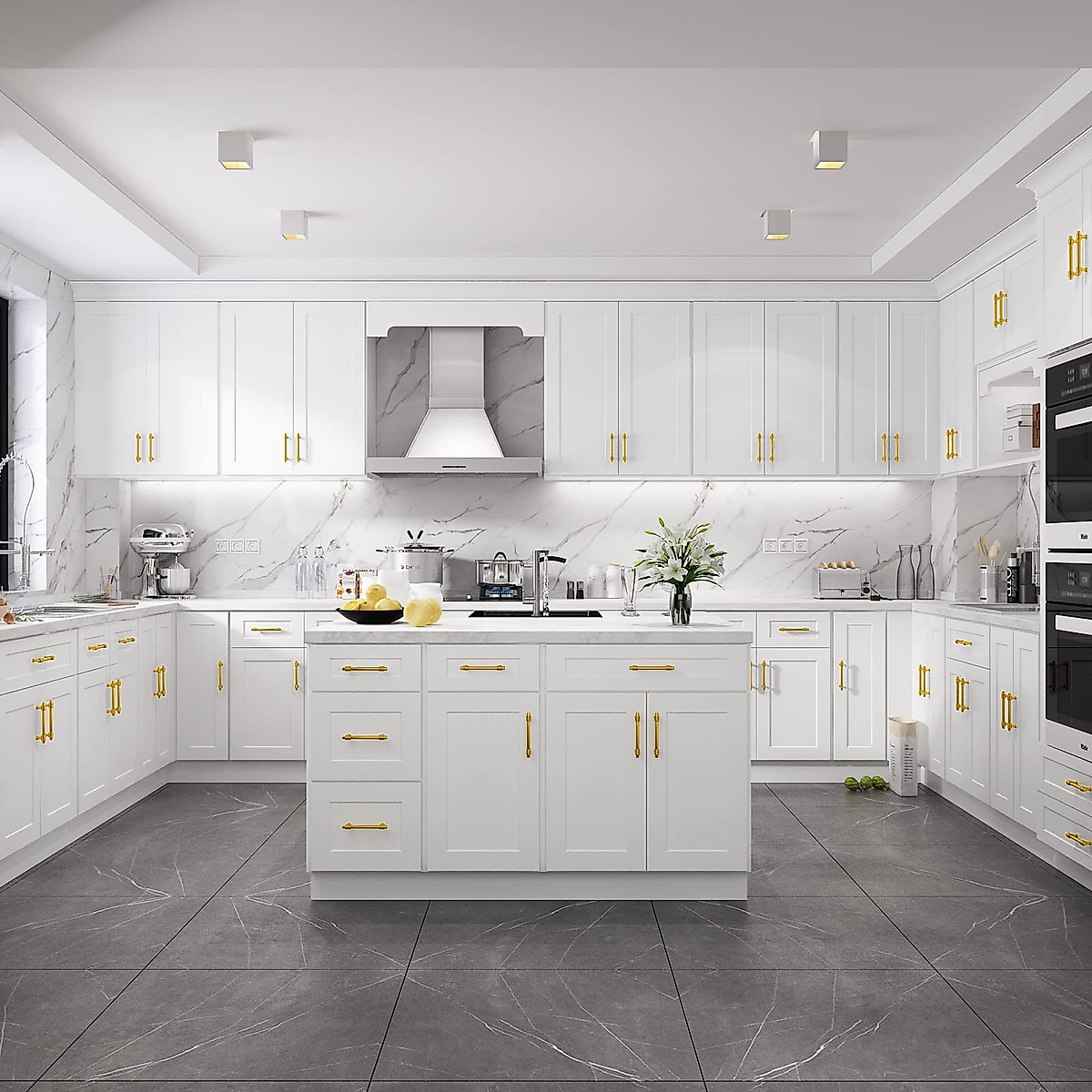 ROOMTEC Kitchen Base Cabinets, Sideboard Storage Cabinet, Entryway Cabinet with Soft Closing Doors 18" W X 24" D X 34-1/2"H