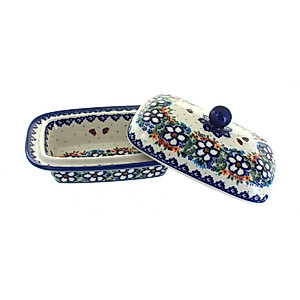 Blue Rose Polish Pottery Scarlett Butter Tub