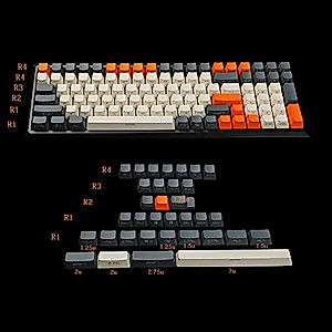YMDK 133 Key Carbon PBT Double Shot Side-lit Shine Through Backlit keycaps OEM Profile for MX Mechanical Keyboard 108 96 87 NJ80 KBD67 ID80 84 68 64