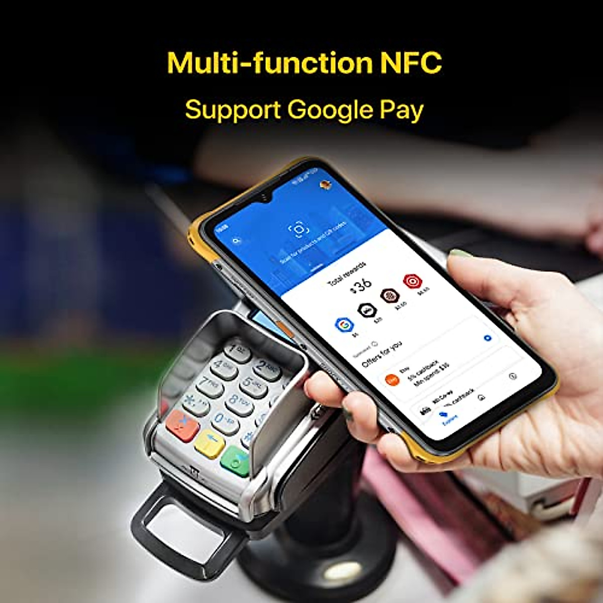 UMIDIGI Rugged Unlocked Smartphones, Bison X10 4G+64GB IP68/IP69K Waterproof Shockproof Phone Helio P60 Android 11 6.53" FHD+ 6150mAh Fast Charge NFC Rugged Smartphone