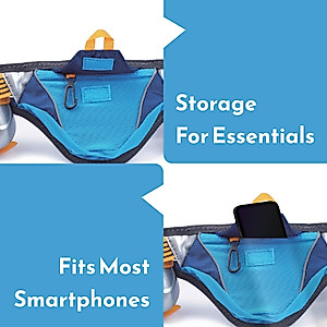 247 Viz Running Hydration Belt - Running Fanny Pack with Water Bottle Holder-Adjustable Running Belt with Water Bottle Holder And Pouch - Water Bottles and Runners Reflective Gear for High Visibility