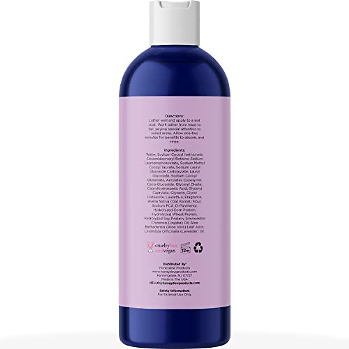 Cleansing Dog Shampoo for Smelly Dogs - Refreshing Colloidal Oatmeal Dog Shampoo for Dry Skin and Cleansing Dog Bath Soap - Moisturizing Lavender and Oatmeal Shampoo for Dogs and Great Smelling Pups