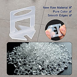 Tile Leveling Clips1/16 inch 2000pcs DIY Tiles Leveler Spacers 1.5mm Tile Tools Set Tile Leveling System for Professional Ceramic Stone Installation