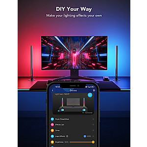 Govee RGBIC Gaming Light Bars H6047 with Smart Controller, Wi-Fi Smart LED Gaming Lights with Music Modes and 60+ Scene Modes Built, Works with Alexa & Google Assistant, Game Room Lights Decor