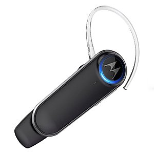 Motorola Bluetooth Earpiece HK500 in-Ear Wireless Mono Headset with Mic for Clear Phone Calls - Smart Touch/Voice Control, Noise Cancelling Microphone, Multipoint Connectivity, Long Battery Life